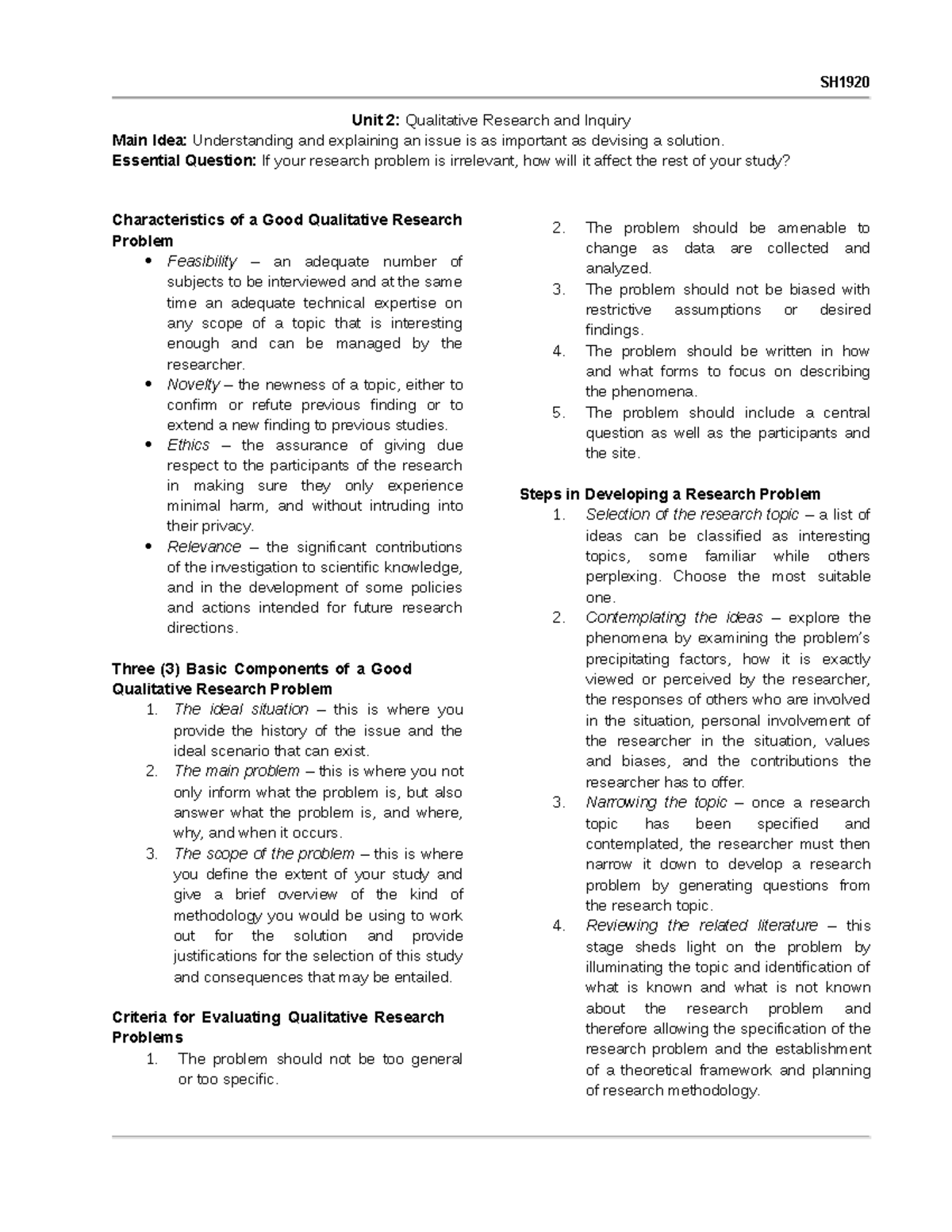 Qualitative Research And Inquiry Part 2 SH Unit 2 Qualitative qualitative-research-and-inquiry-part-2-sh-unit-2-qualitative