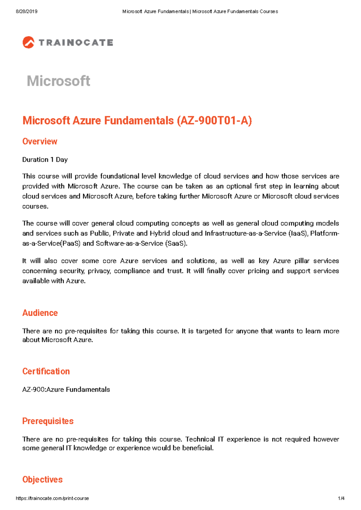 Microsoft Azure Fundamentals Microsoft Azure Fundamentals Courses ...
