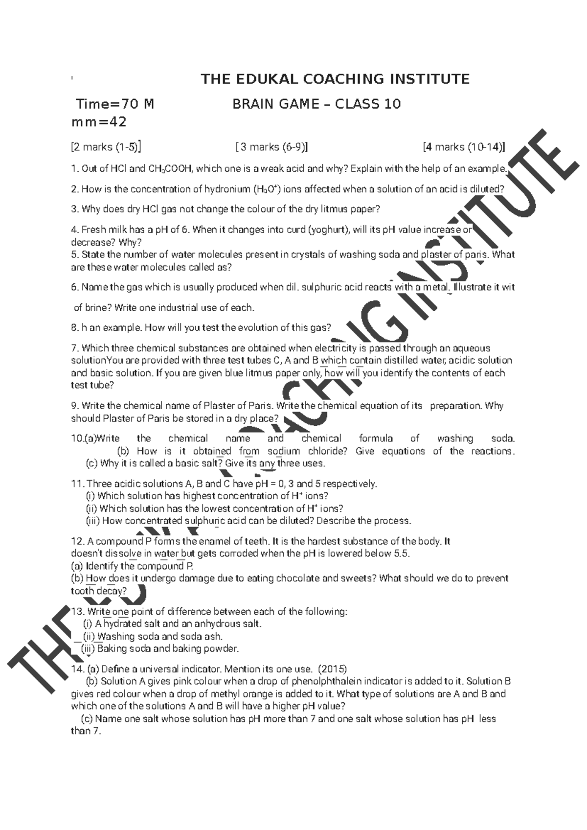 BG10 (CH 2) - class 10th practice papers by edukal coaching institute ...