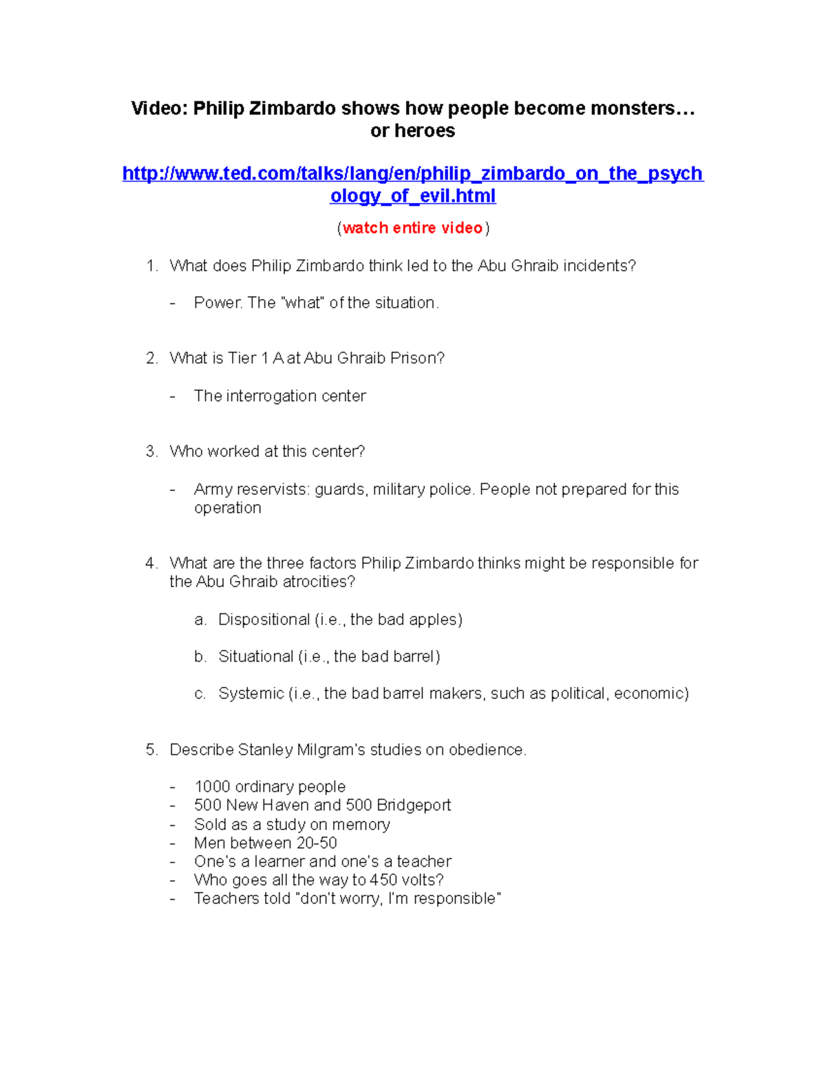 Monsters or Heroes by Philip Zimbardo - Video: Philip Zimbardo shows ...