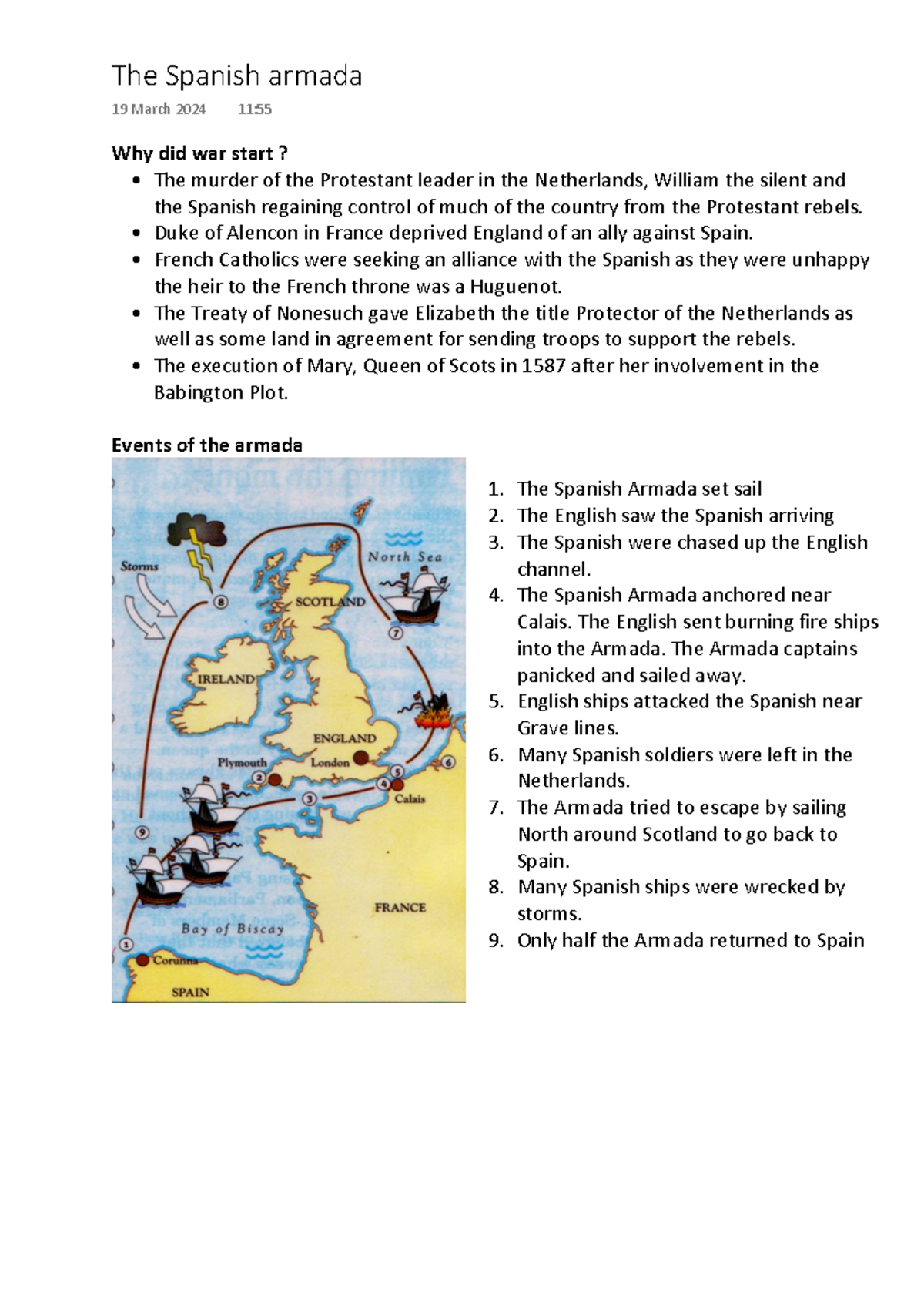 The Spanish armada - Elizabeth I revision - Why did war start? The ...
