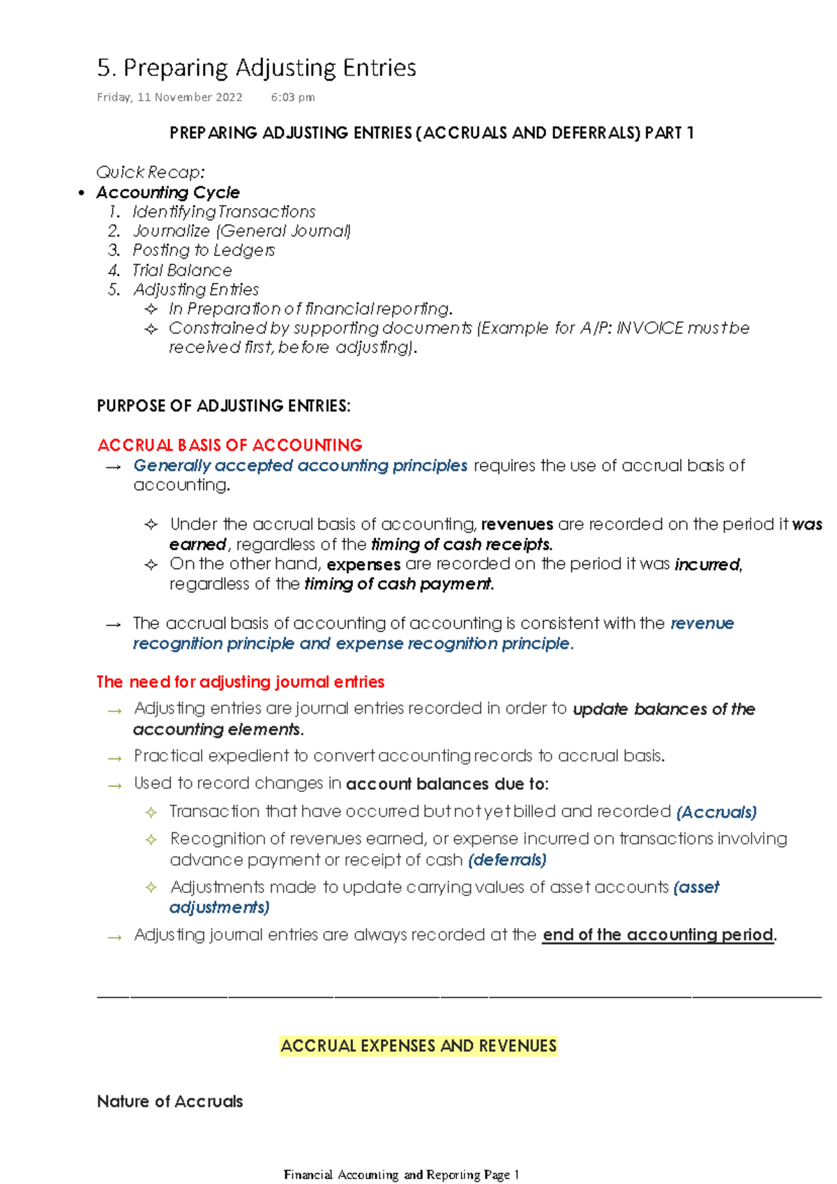 Preparing Adjusting Entries - PREPARING ADJUSTING ENTRIES (ACCRUALS AND ...