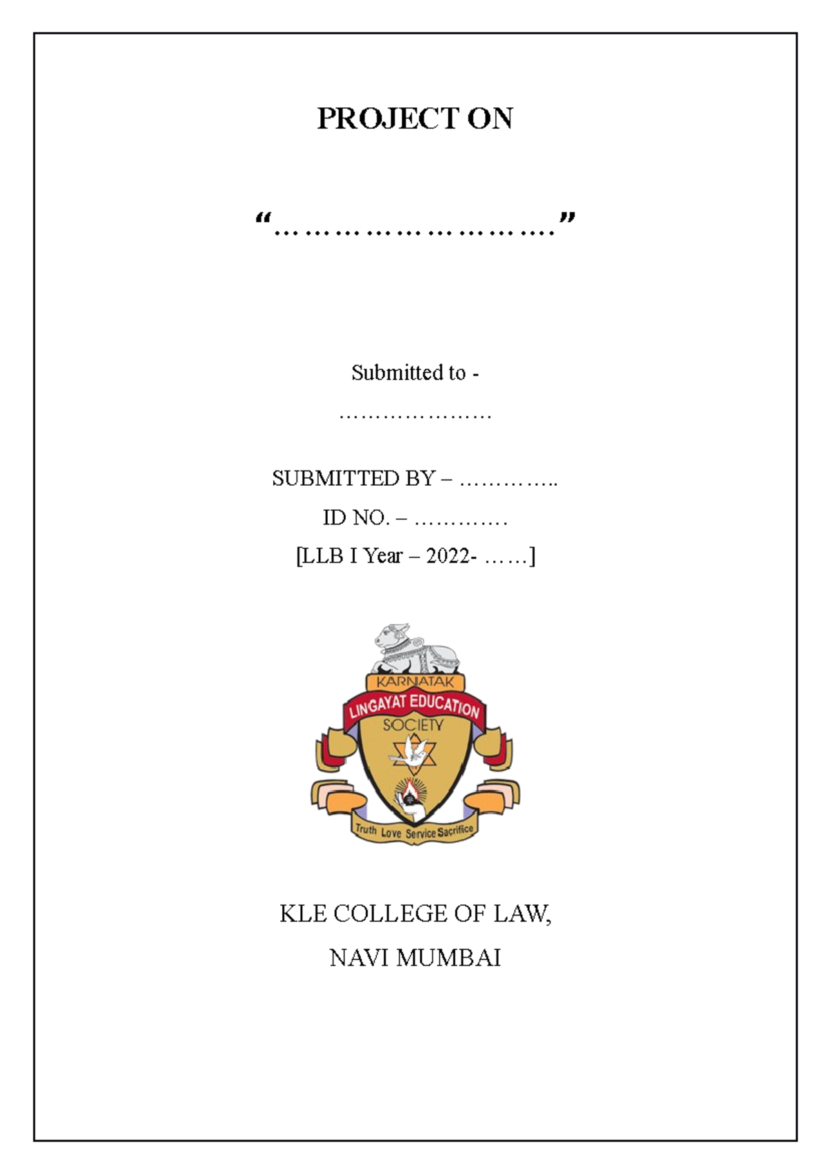 Research Project Rules - PROJECT ON ...