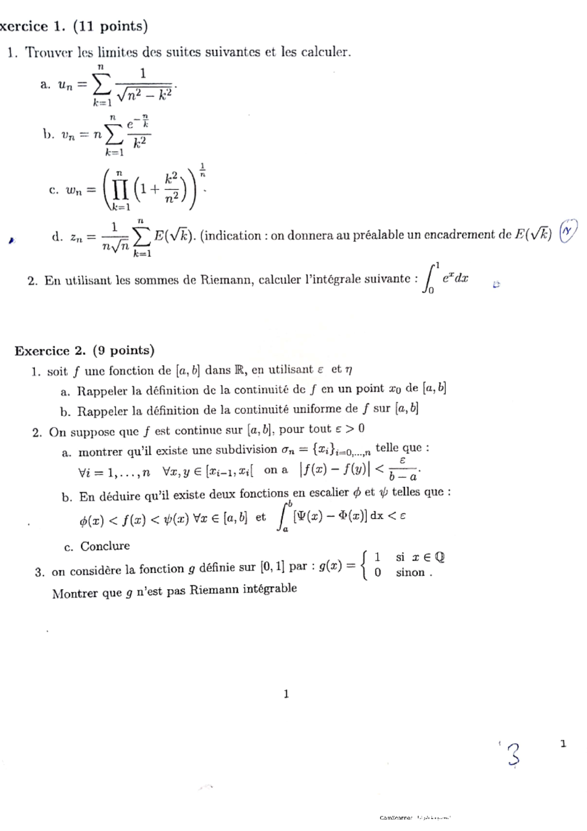 Examan analyse 2 - Analyse 2 - Studocu