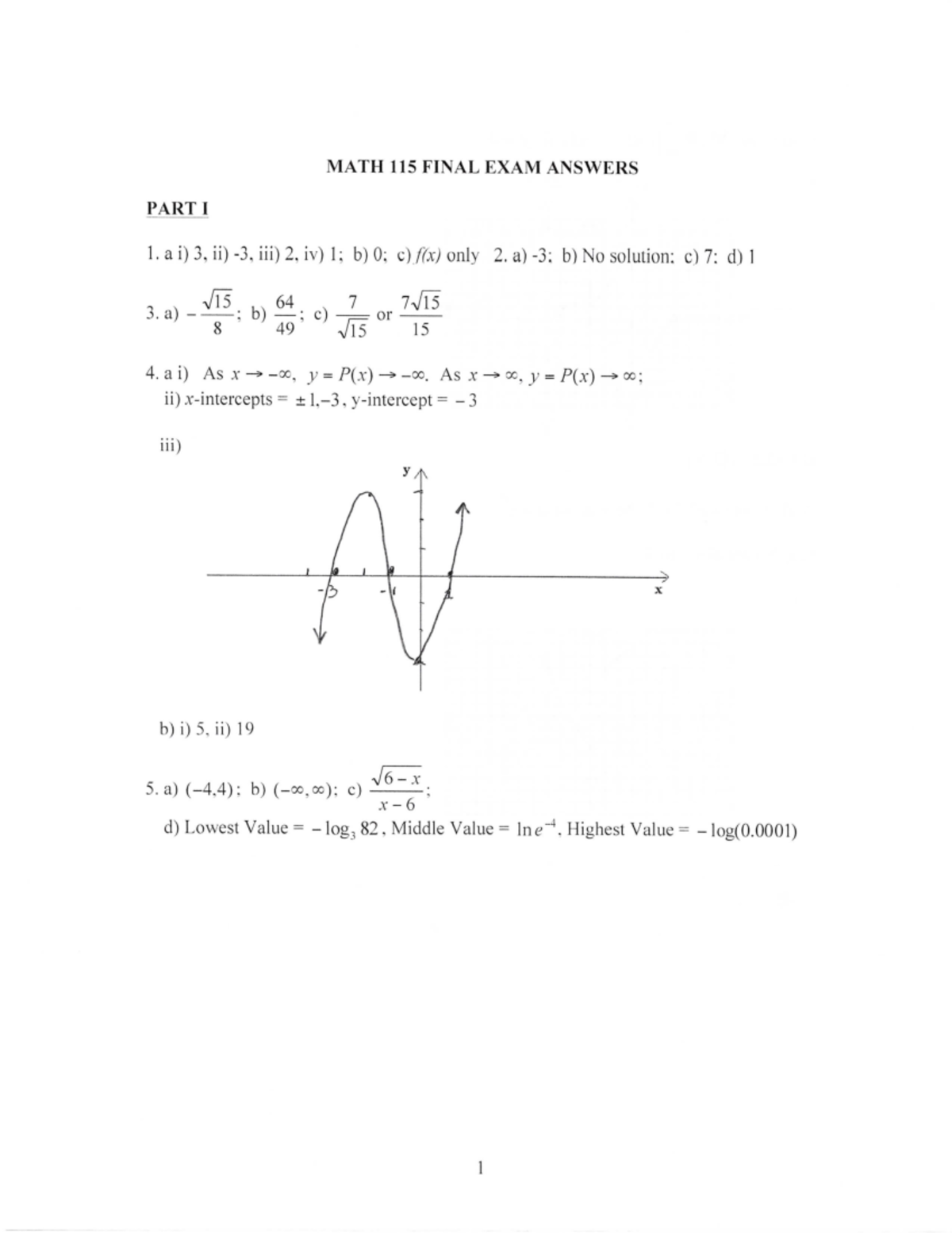 Math 115 Final Exam Answers - 21:640:114 - Studocu