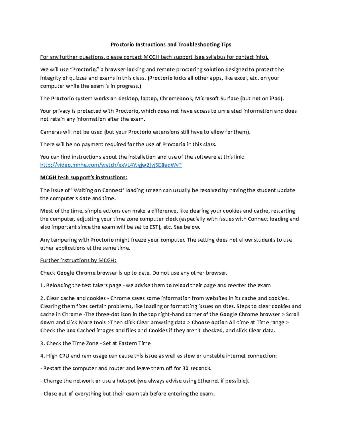 Proctorio Detailed Instructions - Proctorio Instructions and ...