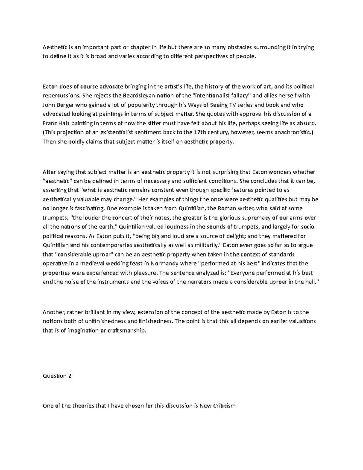 Aesthetic is an-WPS Office - Aesthetic is an important part or chapter ...