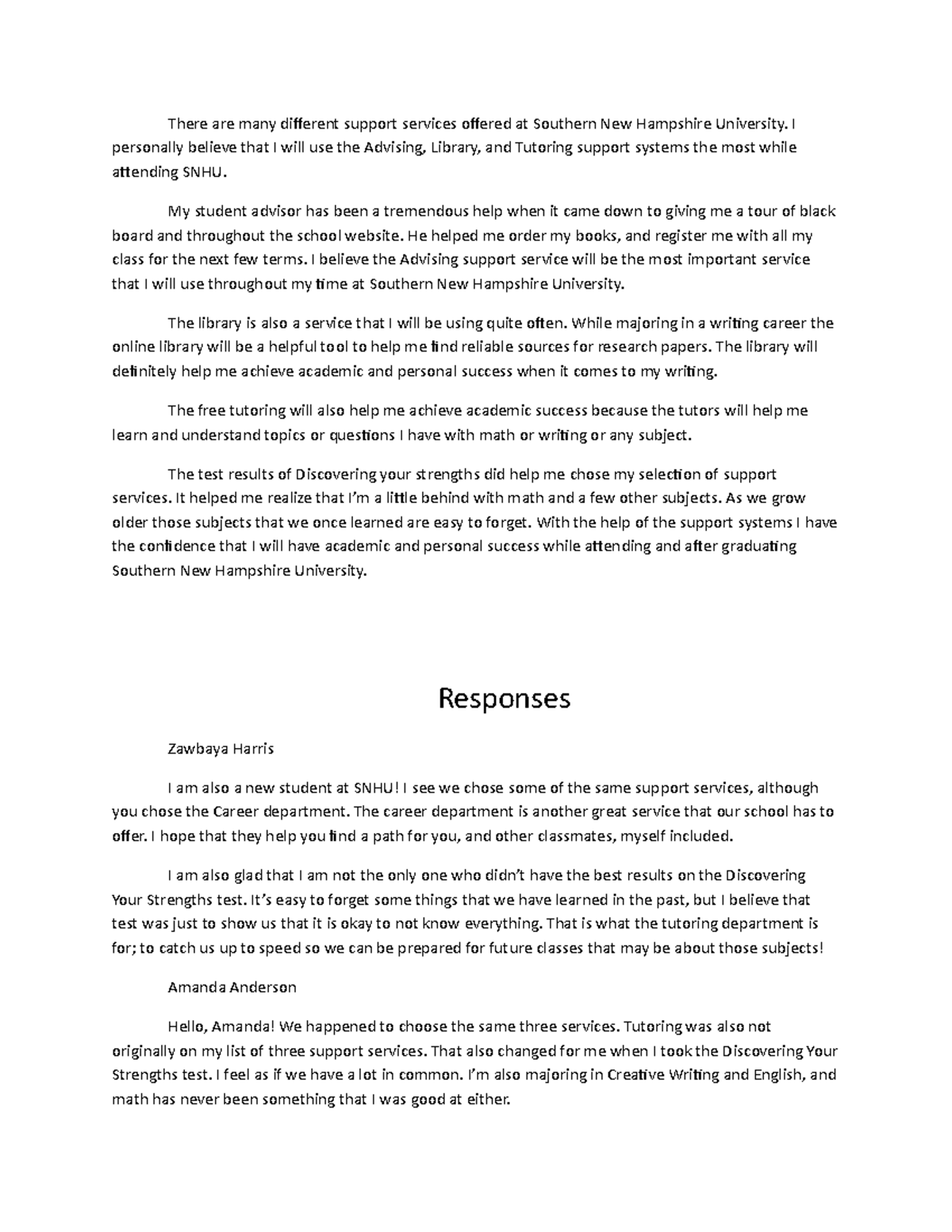 2-2 support discussion - There are many different support services ...