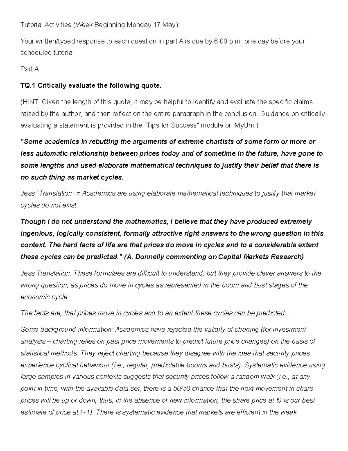 Tutorial Activities topic 7 - Tutorial Activities (Week Beginning ...