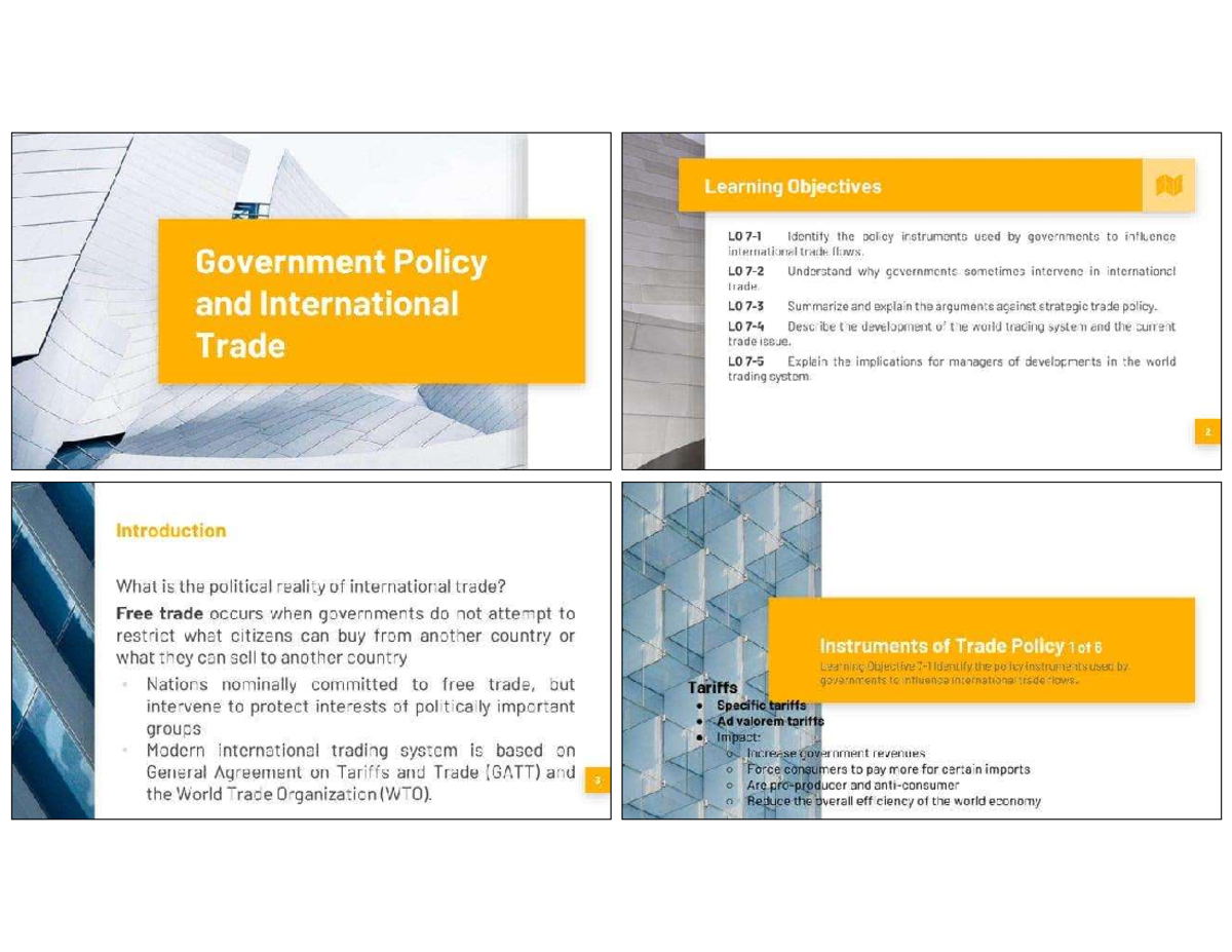 Ch 7 Government Policy and International Trade - Financial Risk ...