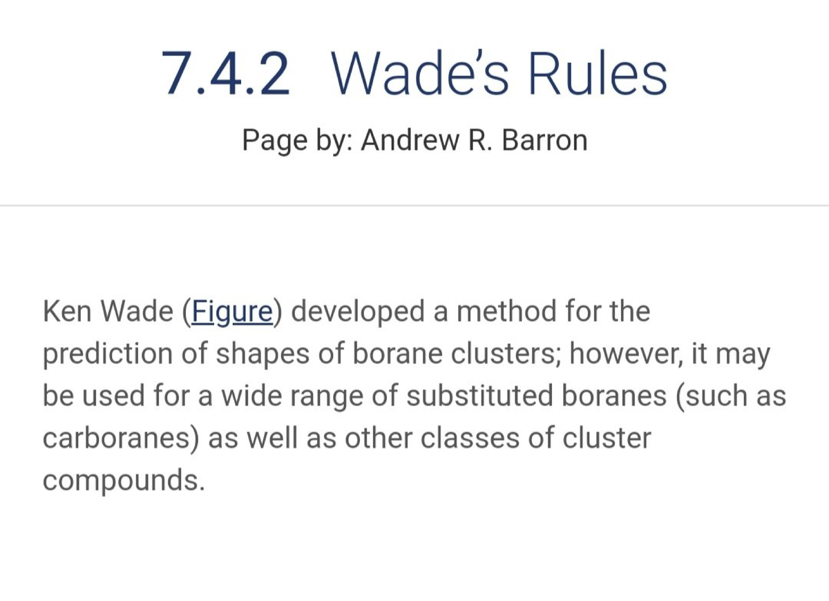 Wade's rule - My name is Aswani - BSc Chemistry - Studocu