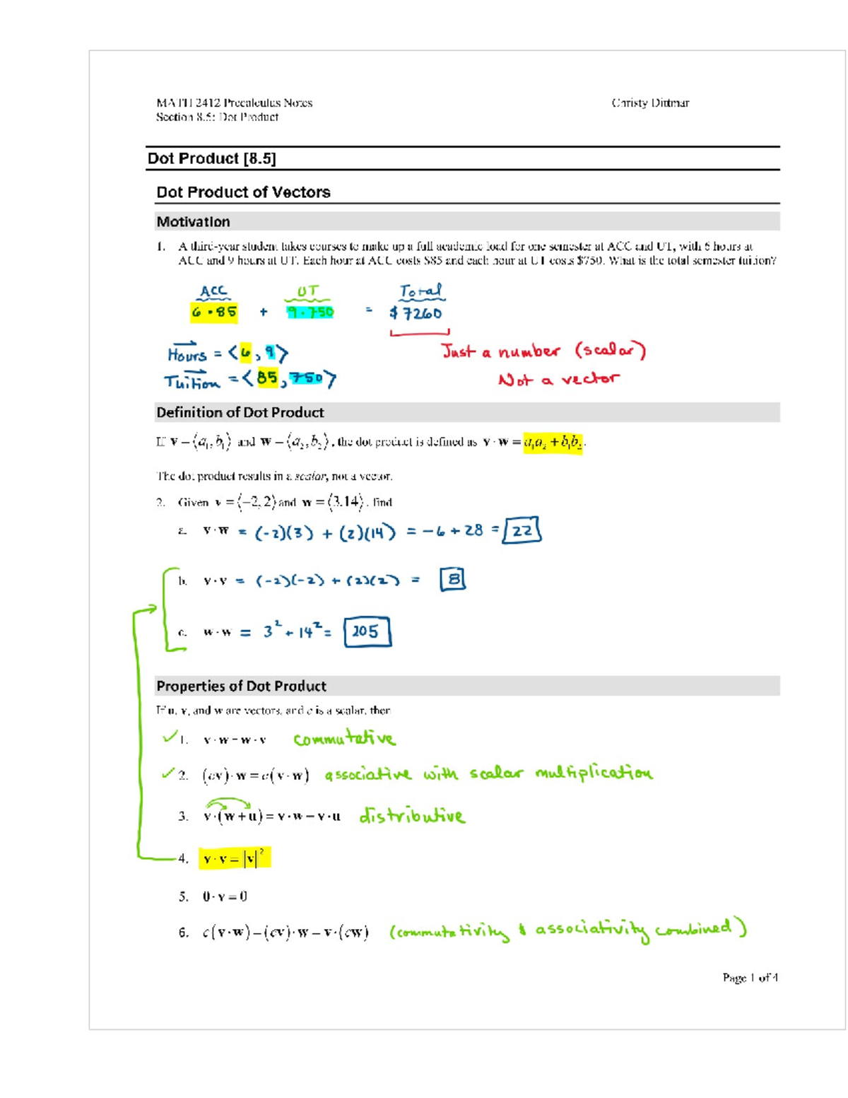 Section 8-5 Completed Notes - MATH 1115 - Studocu