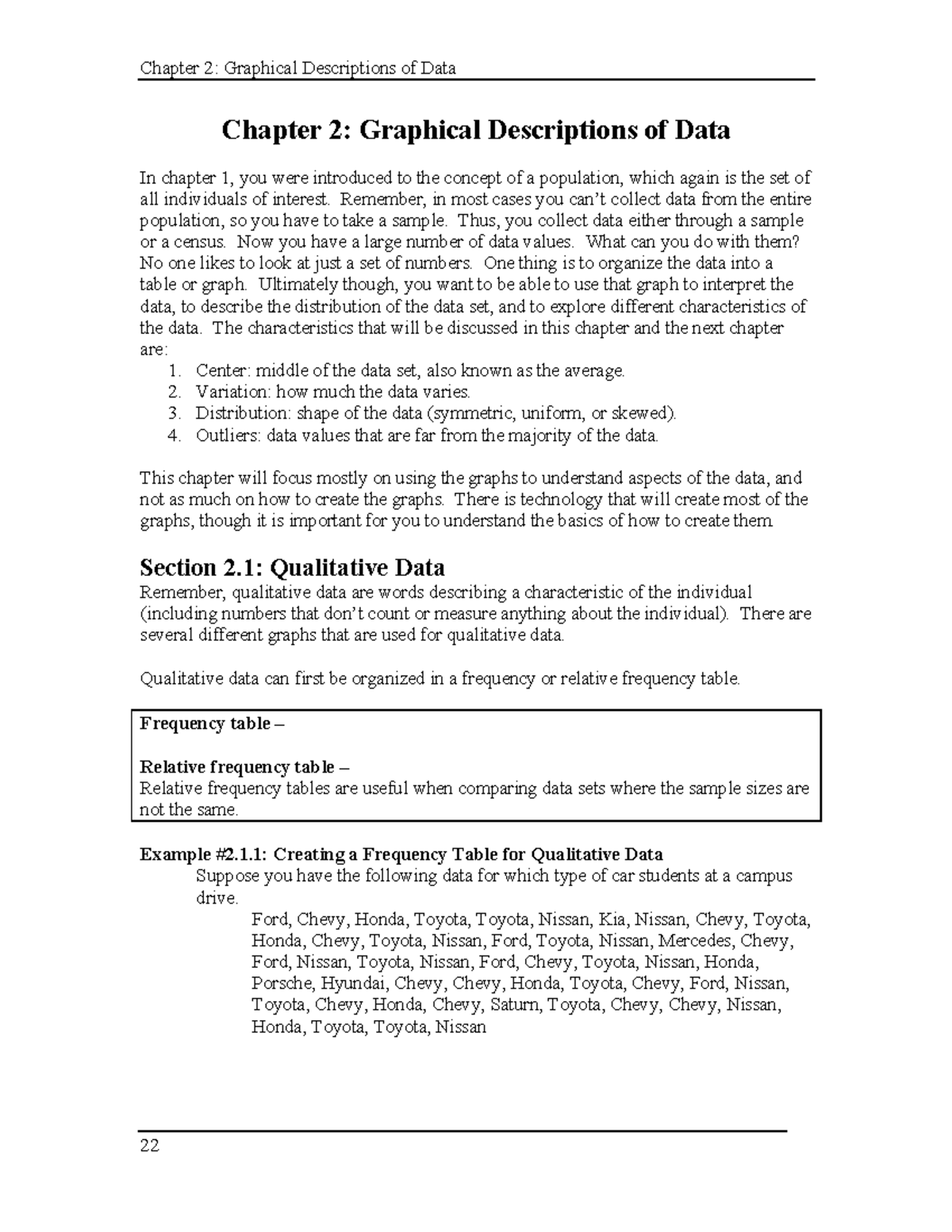 Chapter 2updated Stat Crunch Blank - Chapter 2: Graphical Descriptions ...