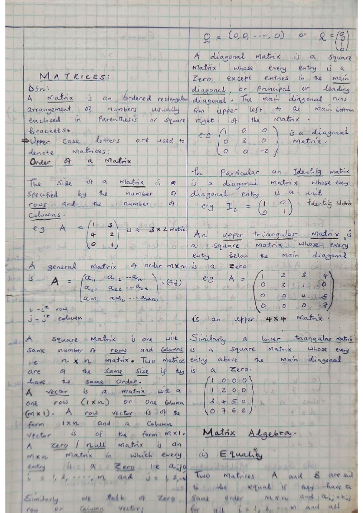 MAT 211 Notes - linear algebra - risk theory - Studocu