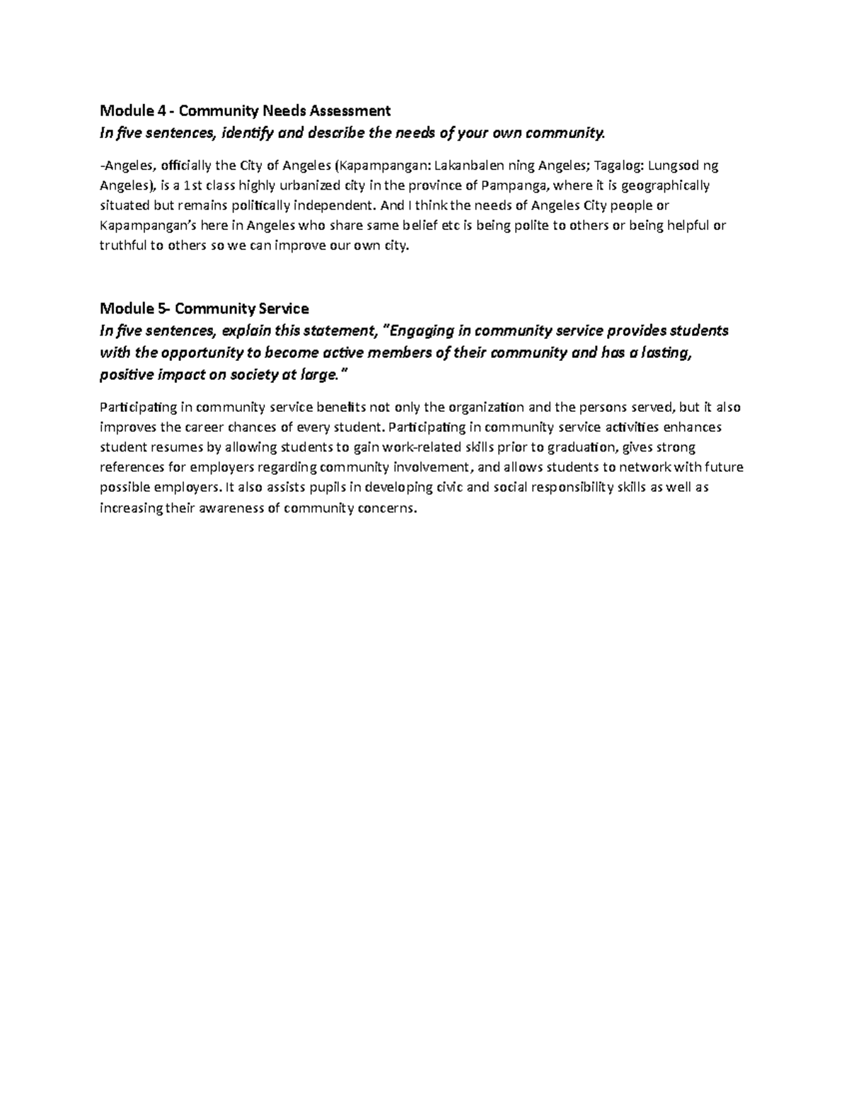 Journal#4 - In five sentences, explain this statement, "Engaging in ...