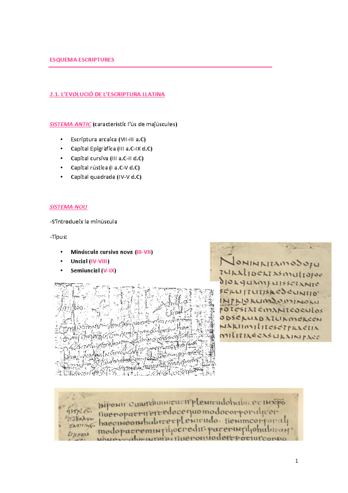 2.6. Esquema Escriptures - ESQUEMA ESCRIPTURES 2. L’EVOLUCIÓ DE L ...