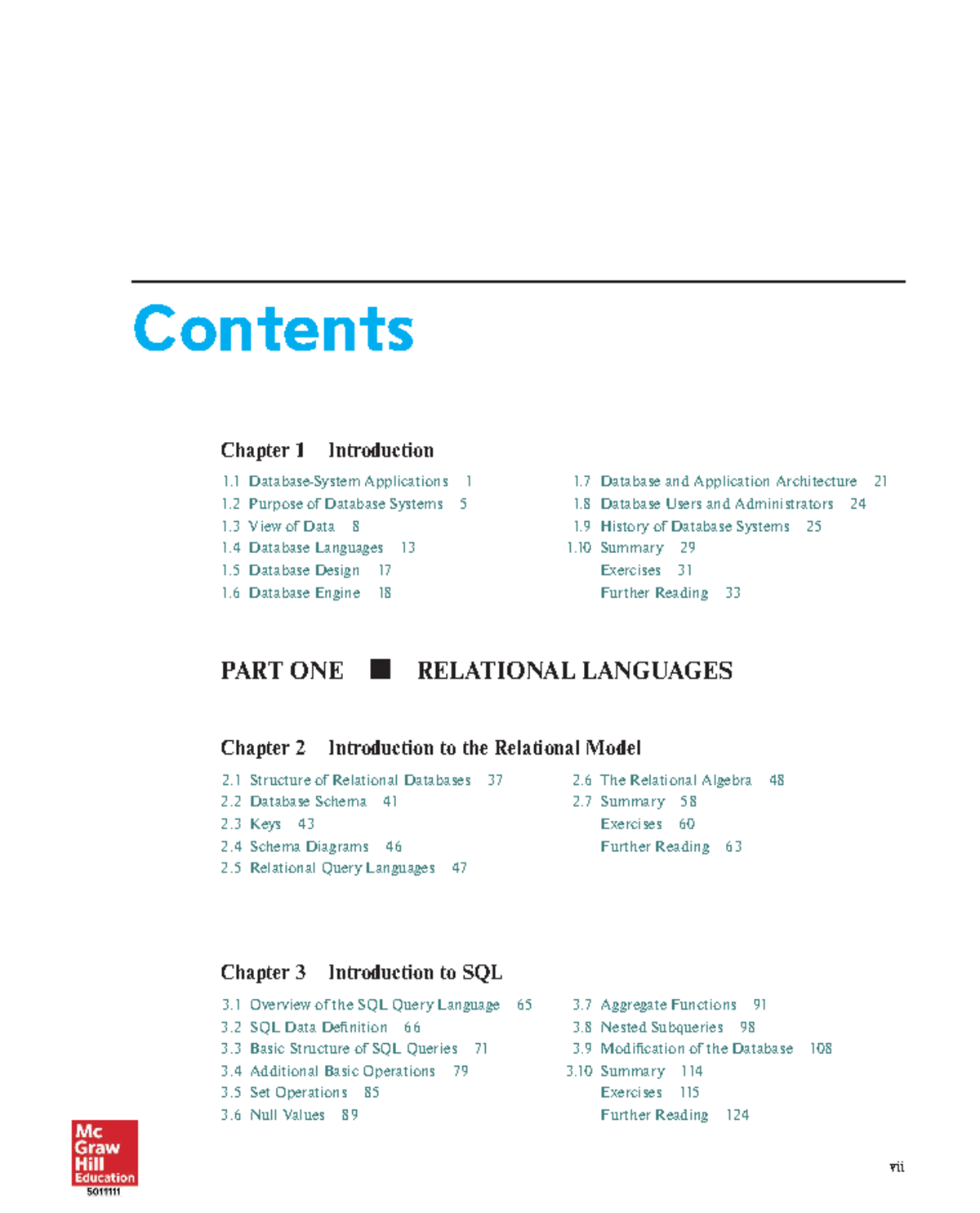 Database System Concepts 9 - Contents PART ONE RELATIONAL LANGUAGES 1 ...