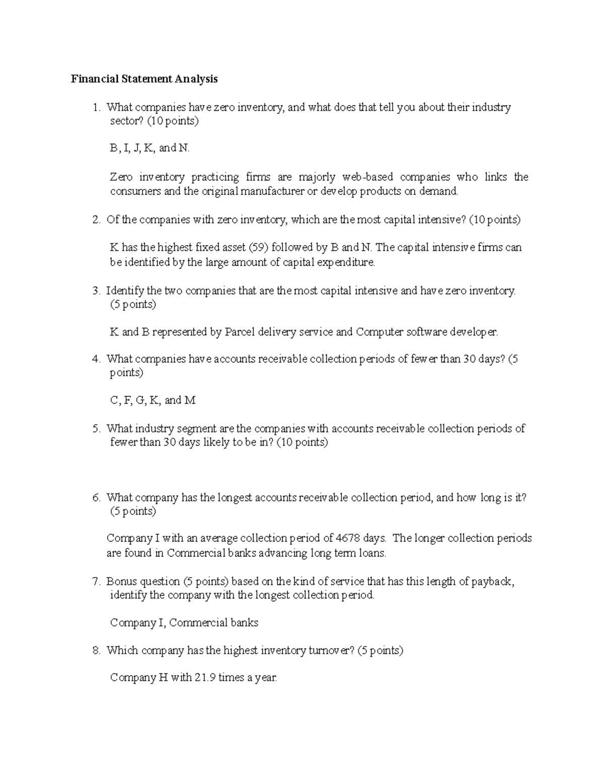 Financial Statement Analysis - What companies have zero inventory, and ...