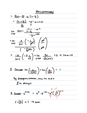 Calculus 2 Comparison test, Alternating series test for convergence ...
