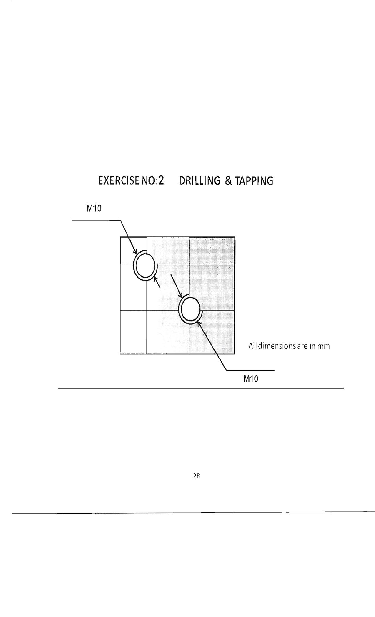 Drilling and Tapping - EXERCISE l\Jo:2 DRILLING & TAPPING M All ...
