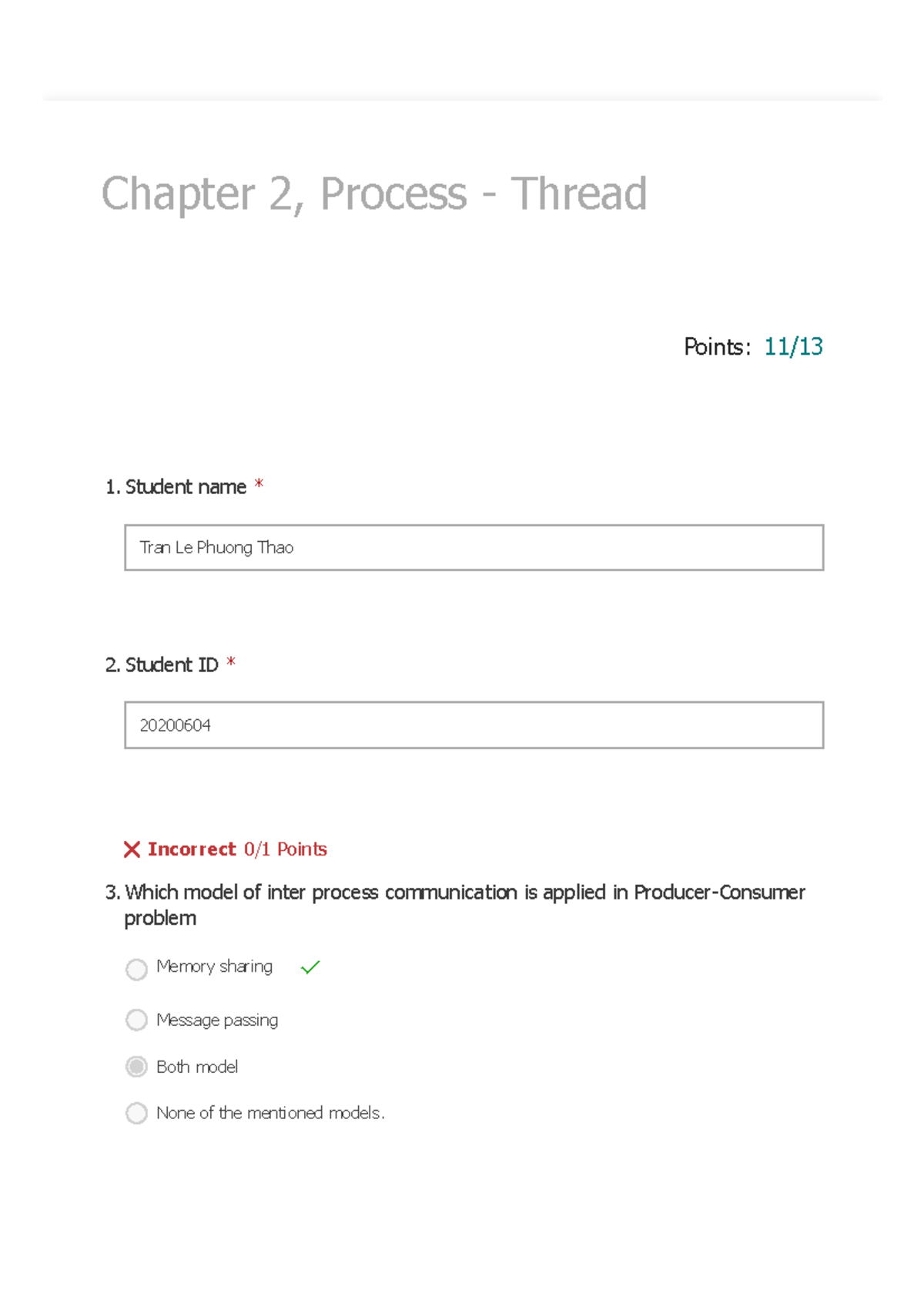 Chapter 2, Process - Thread - Points: 11/ Chapter 2, Process - Thread 1 ...
