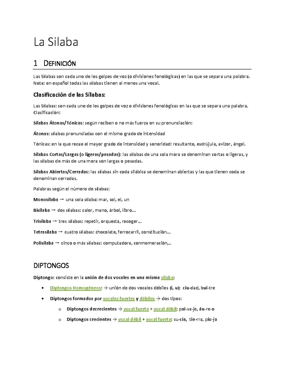 La Silaba - La Silaba 1 DEFINICIÓN Las Sílabas son cada uno de los ...