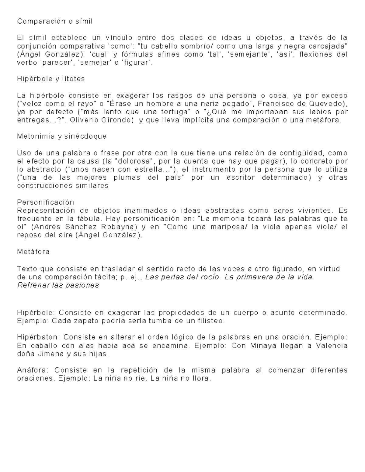 Comparación o símil - español - Comparación o símil El símil establece ...