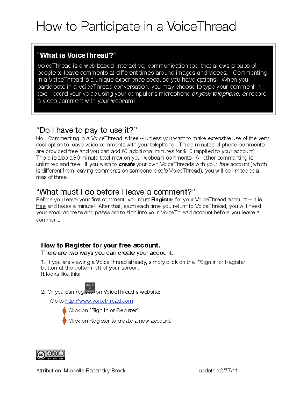 Voice Thread How To Participate 1 - “Do I have to pay to use it?” No ...