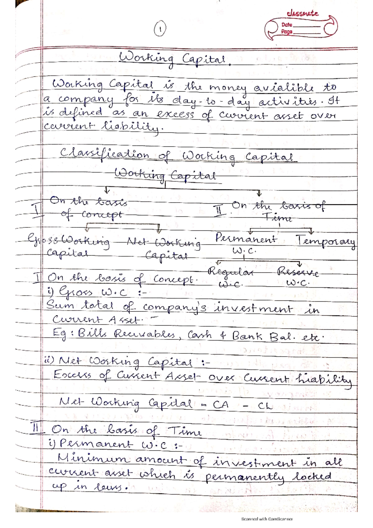 Working Capital - Business Communication - Studocu