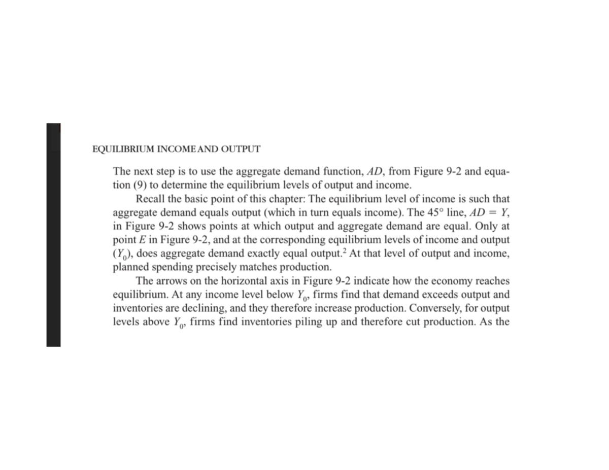 Equilibrium income and output - MACRO ECONOMICS - Studocu