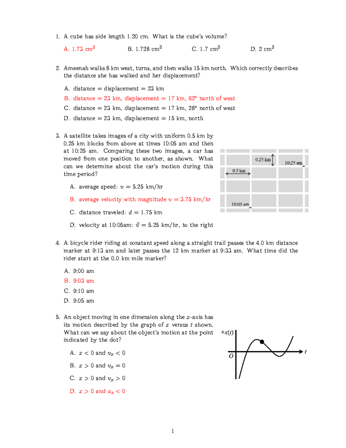 Final-answers - final answers - A cube has side length 1 cm. What is ...