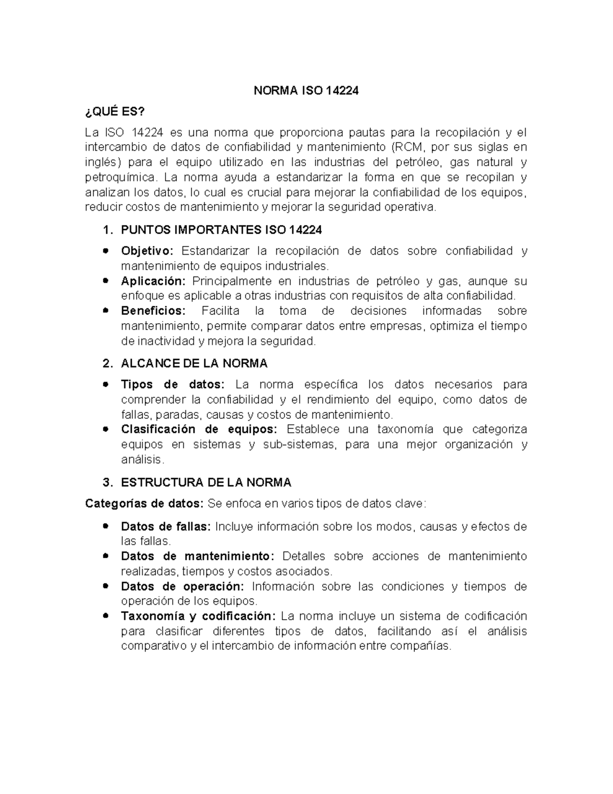 Norma ISO 14224 - kñljdfsd - NORMA ISO 14224 ¿QUÉ ES? La ISO 14224 es ...