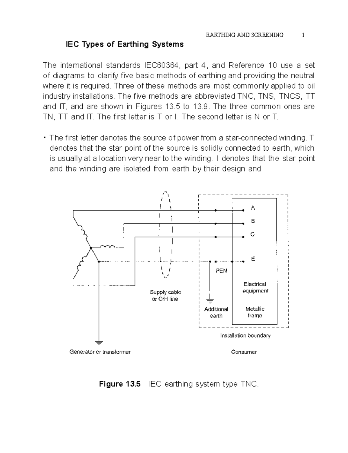 IEC Types of Earthing Systems - Three of these methods are most ...