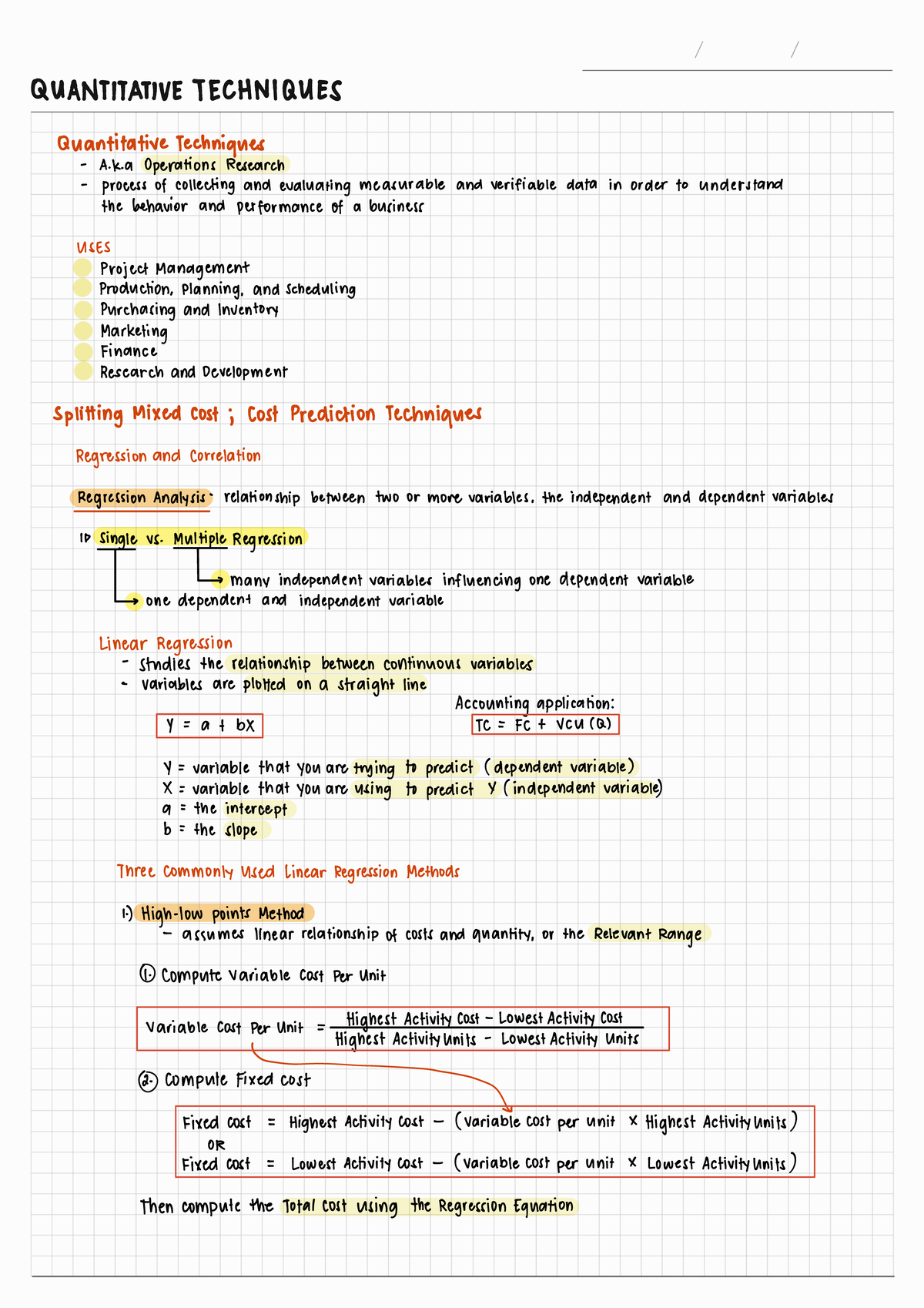 10 Quantitative Techniques - Business Management - Studocu