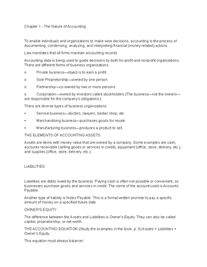 Chapter 2 - Recording Business Transactions - Chapter 2 - Recording ...