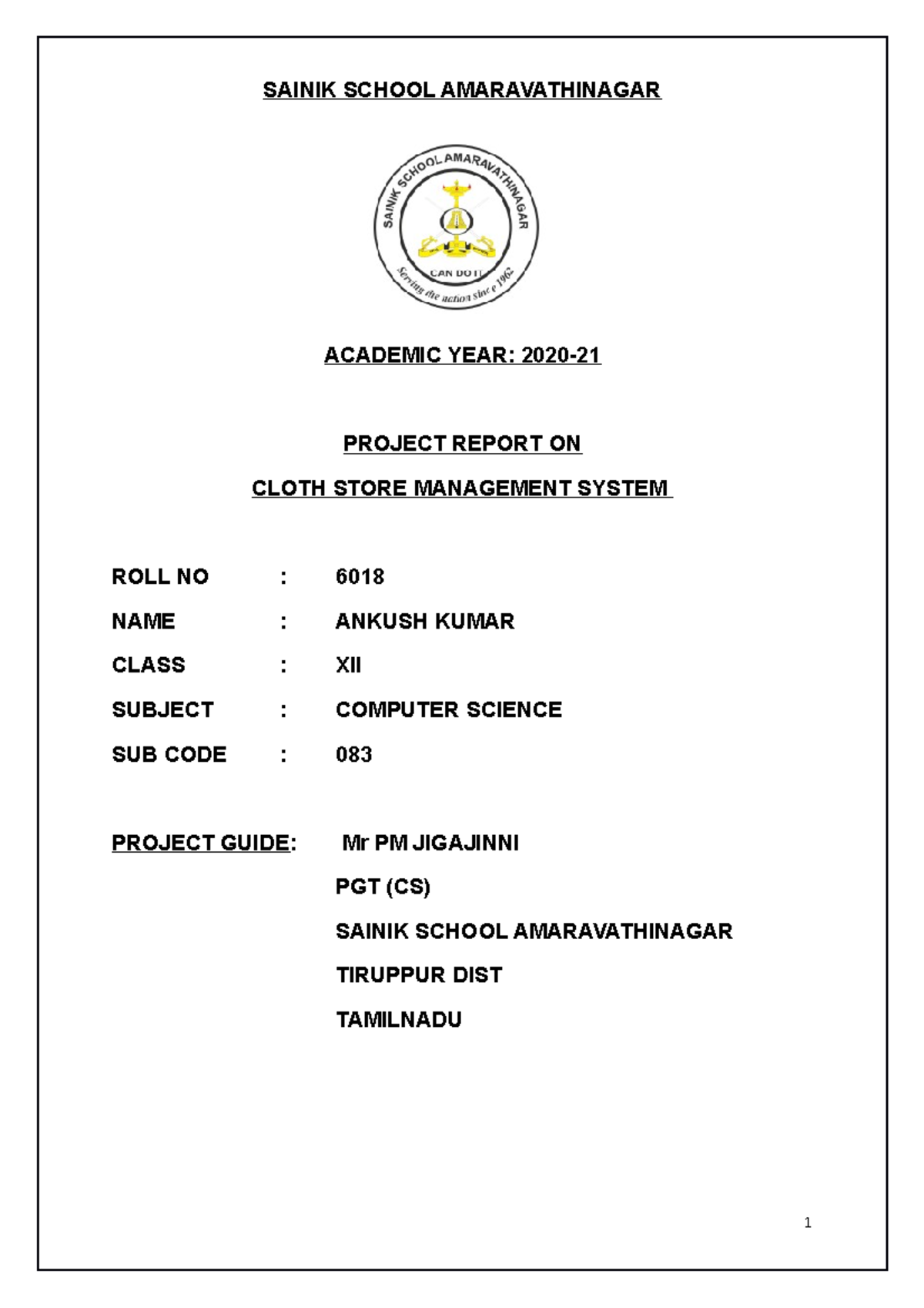 Cloth Store Please Approve My Doc SAINIK SCHOOL AMARAVATHINAGAR cloth-store-please-approve-my-doc-sainik-school-amaravathinagar