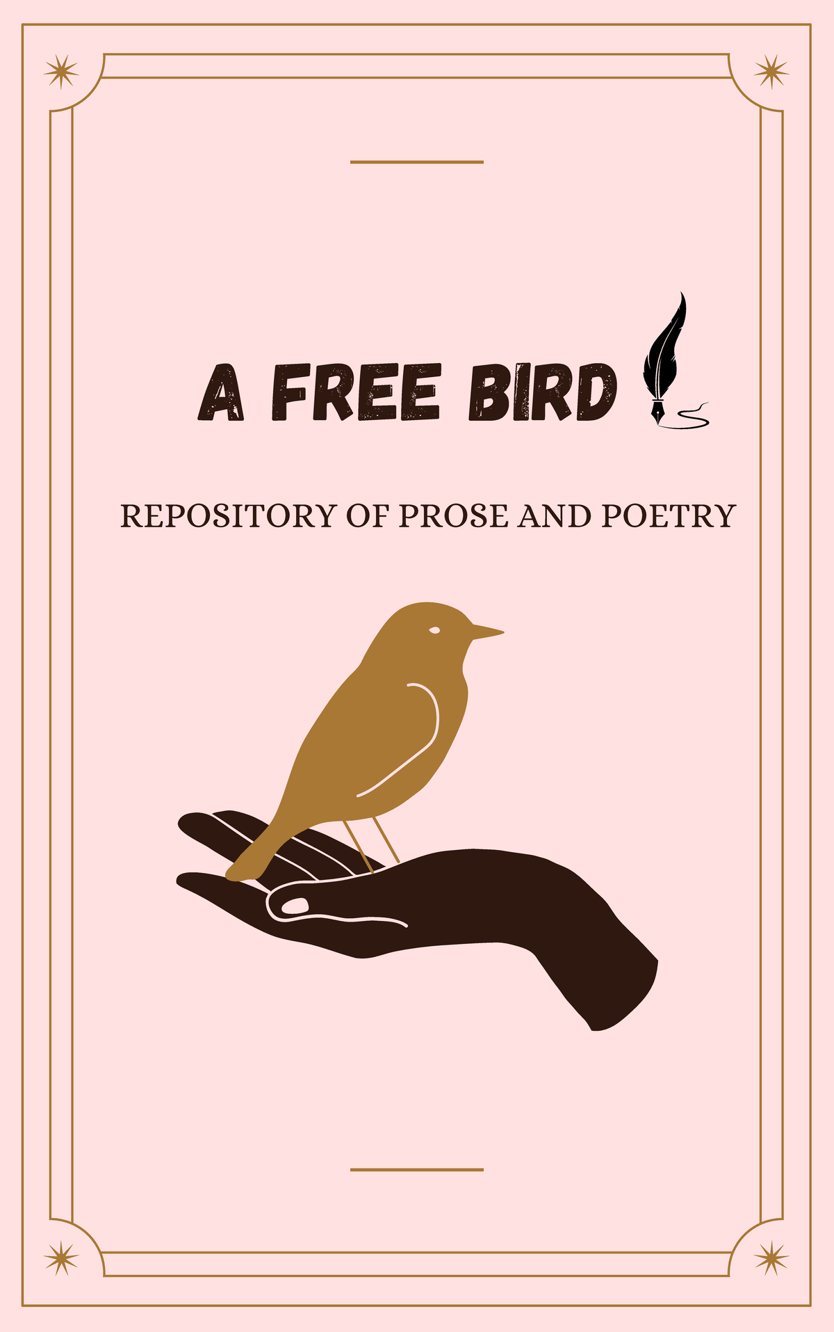Black and Pink Boho Poetry Book Cover - management in business ...