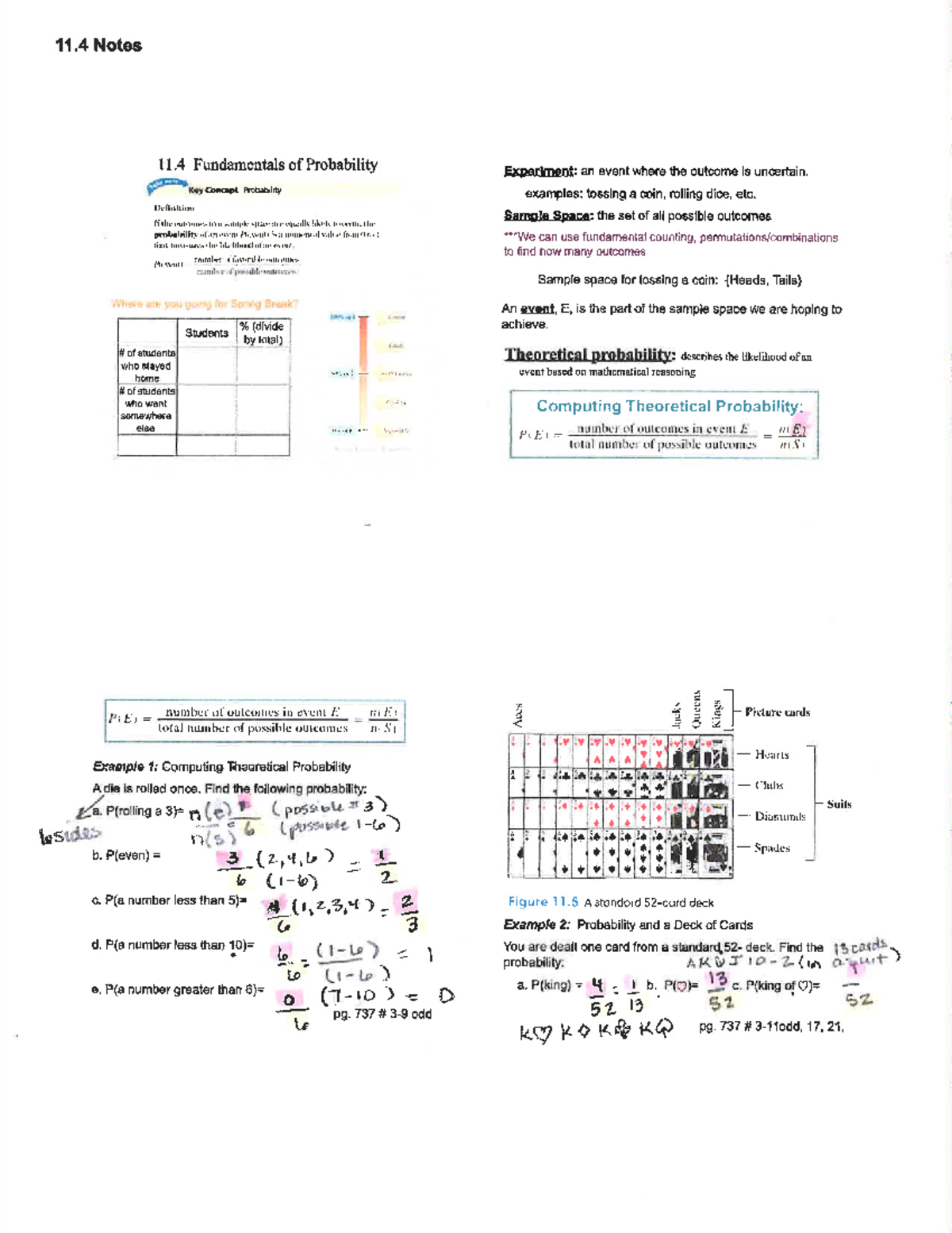11.4 comp notes - Discrete Trig class, Probability. - Studocu