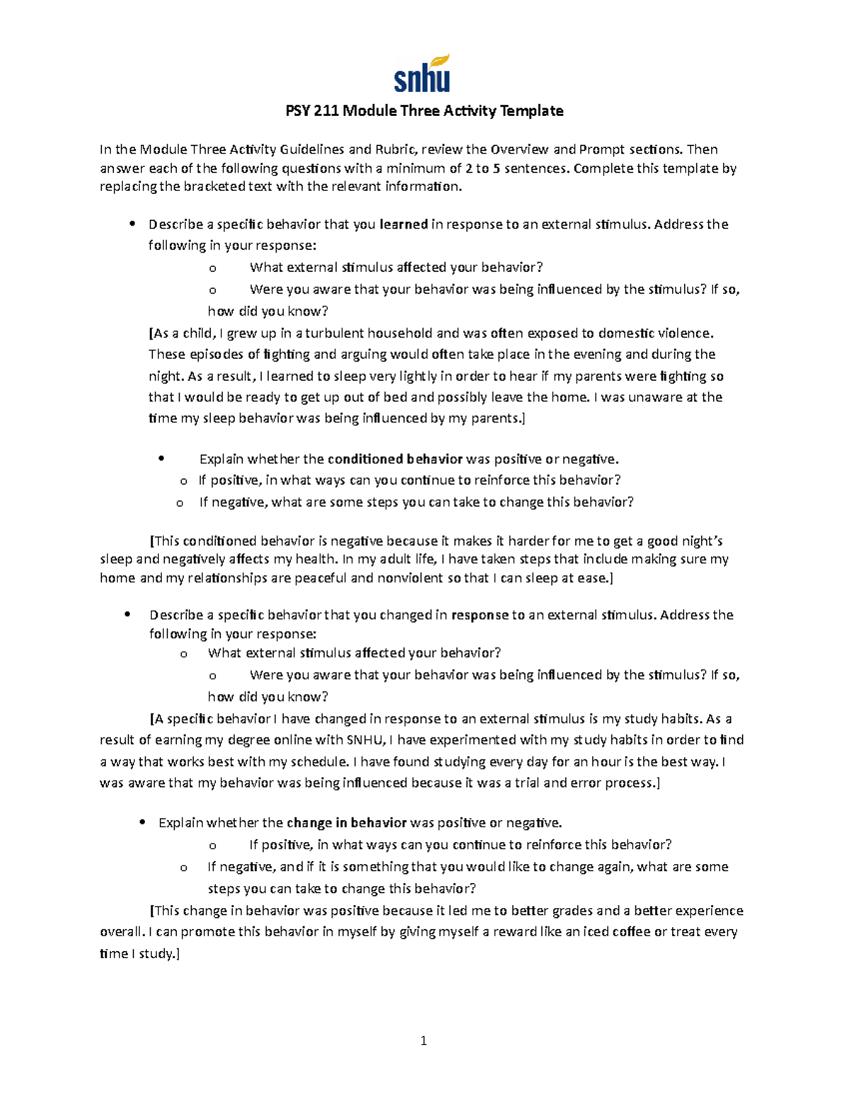PSY 211 Module Three Activity Template-2 - PSY 211 Module Three ...