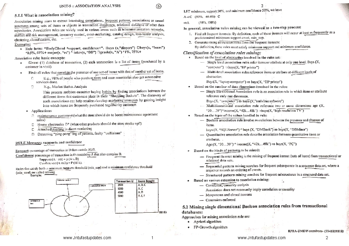 Data Mining R16 - UNIT-1 - DATA MINING AND DATA WAREHOUSING UNIT – I: Introduction: Why Data ...