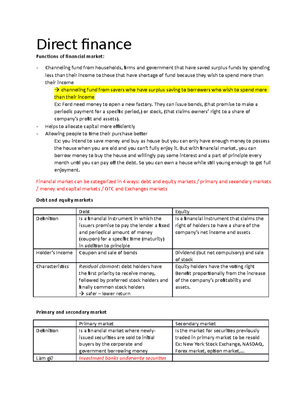 Chapter 2 - Something maybe useful - Direct finance Functions of ...