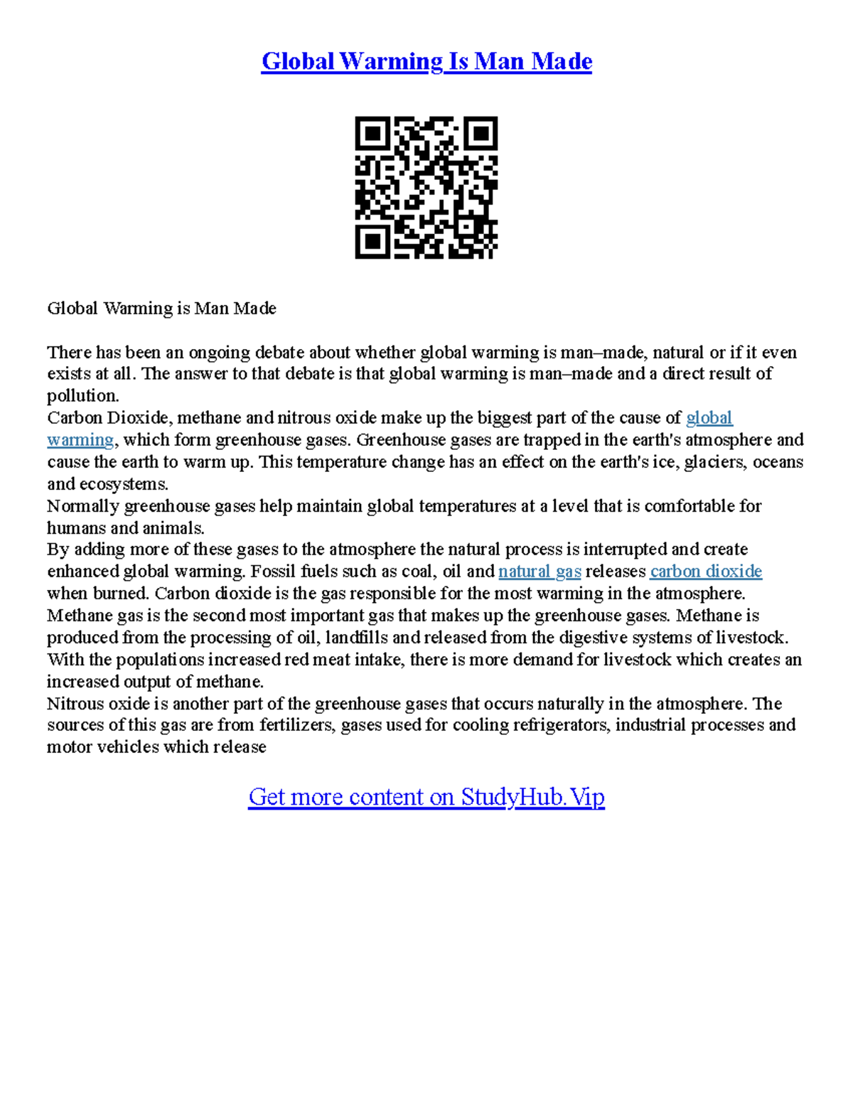 Is Global Warming Man Made Essay - Global Warming Is Man Made Global ...