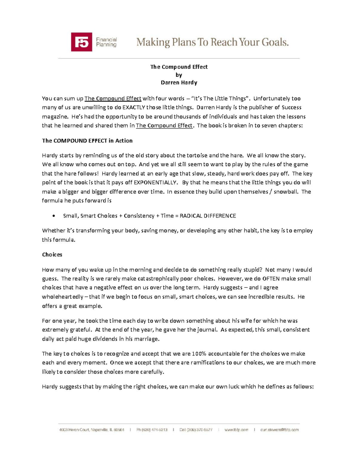 Pdfcoffee - nil - The Compound Effect by Darren Hardy You can sum up The Compound Effect with ...