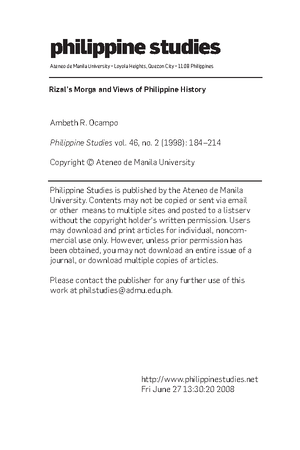 Constantino Make Rizal Obsolete - The Life and Works of Rizal - Studocu