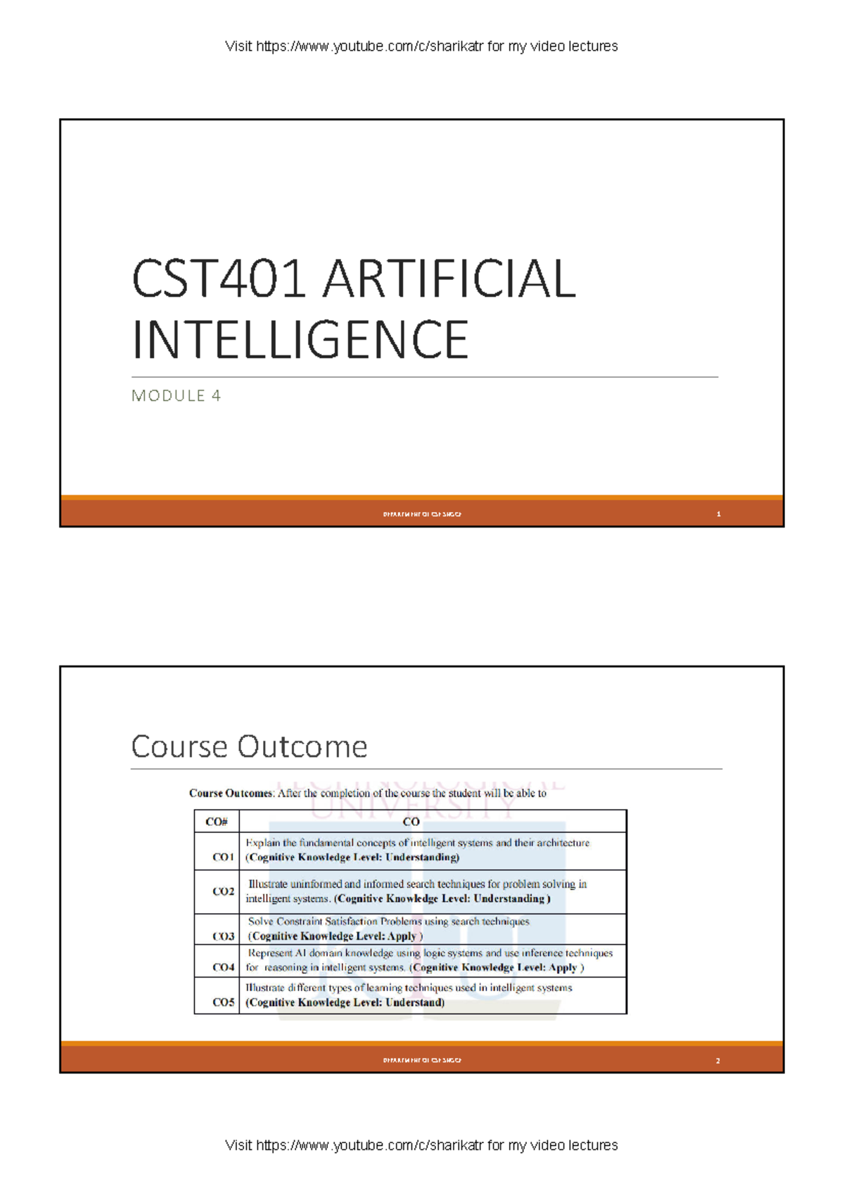 AI KTU 2019 Scheme - CST401 ARTIFICIAL INTELLIGENCE MODULE 4 DEPARTMENT ...