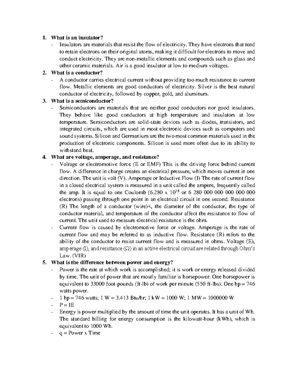 Reviewer IN Engineering Utilities 1 - What is an insulator? Insulators ...