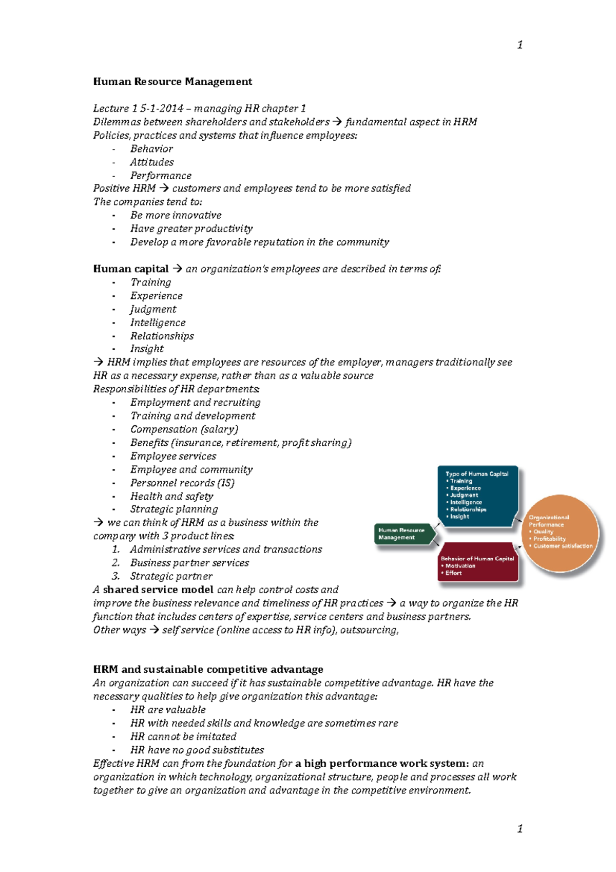 Human Resource Management - Human Resource Management Lecture 1 5-1 ...