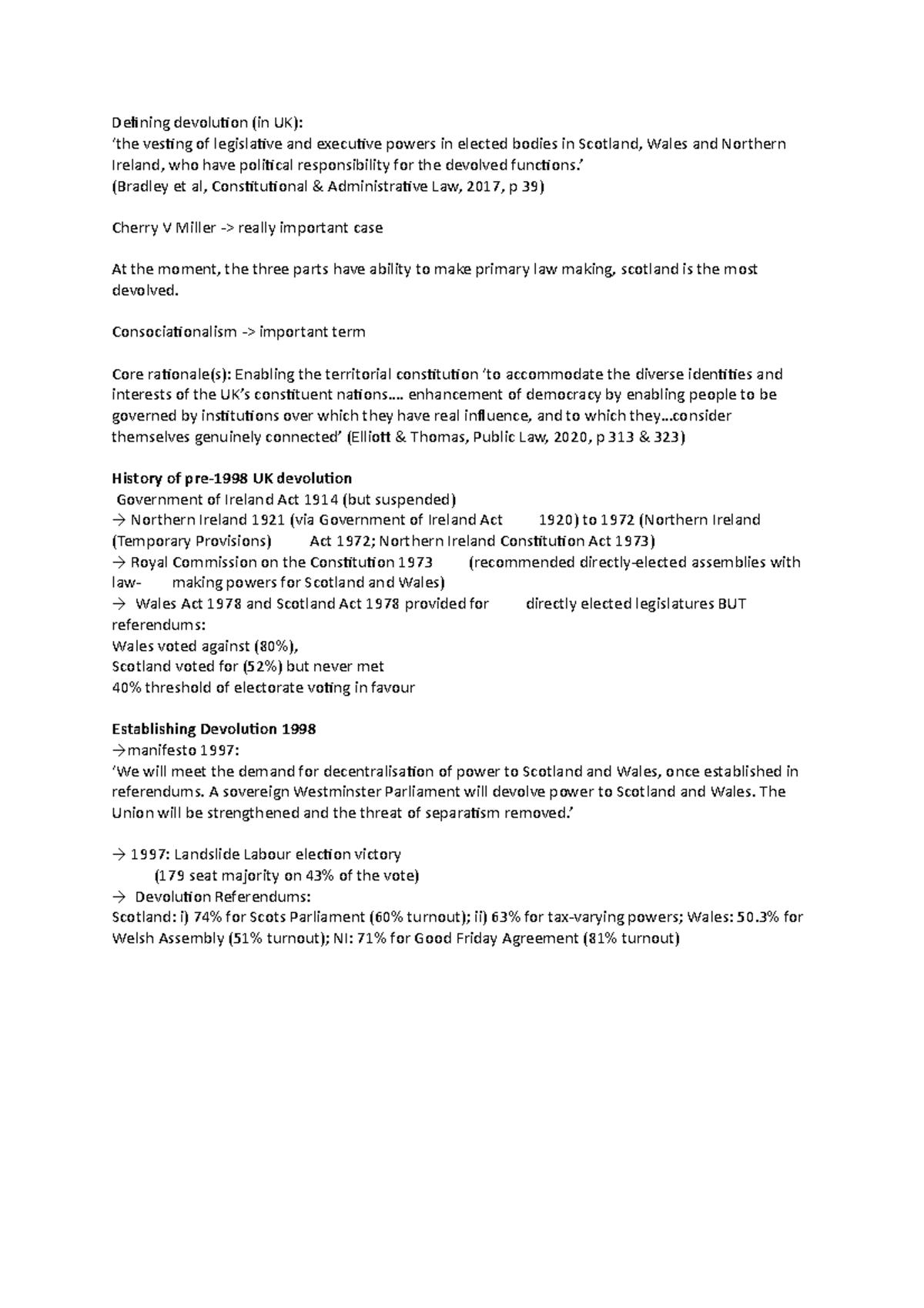 Devolution - Defining devolution (in UK): ‘the vesting of legislative ...