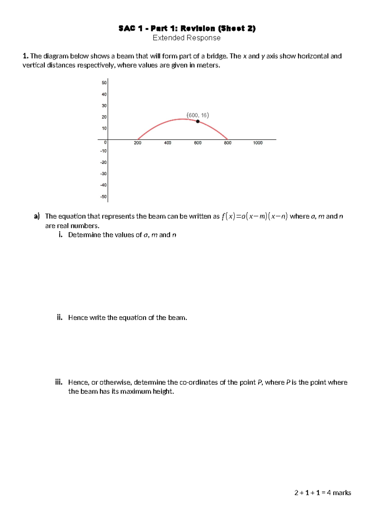 2. SAC 1 Part 1 Revision - Extended Response v2-2 - SAC 1 - Part 1 ...