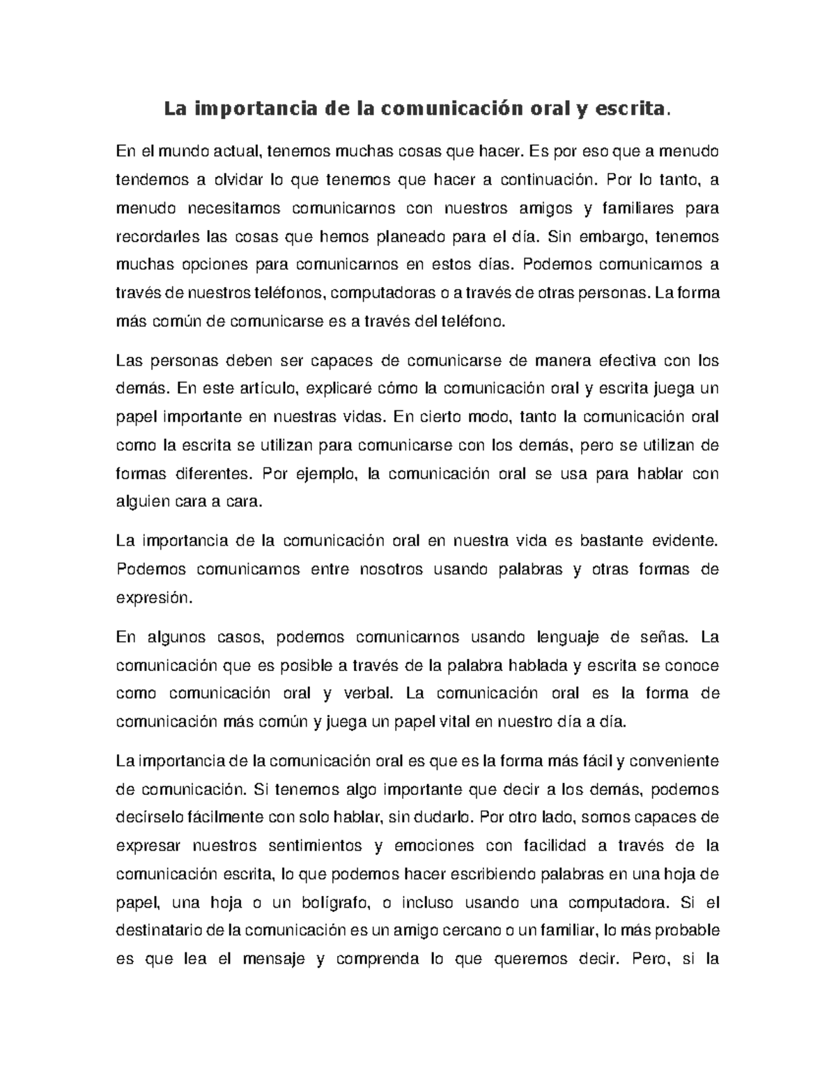 Saavedradela orre Dora Regina act 10 - La importancia de la ...